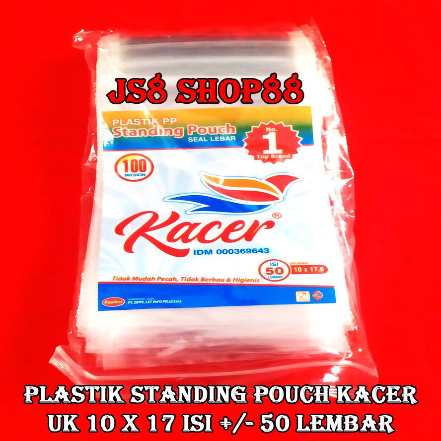 Jual (PER PACK) PLASTIK STANDING POUCH KACER 10x17 ISI 50 LEMBAR ...