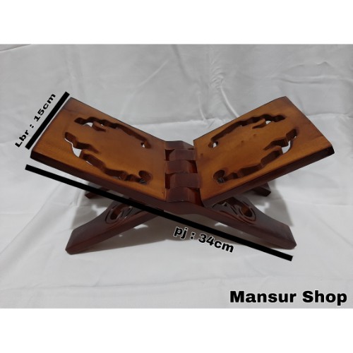 Jual Rehal Kayu Alas Baca Al-Qur'an Ukir Tanggung Free Bubble Wrap ...