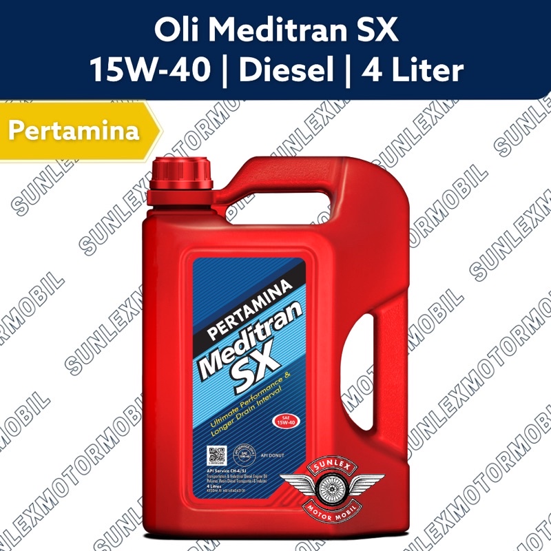Jual OLI MESIN DIESEL PERTAMINA MEDITRAN SX 15W-40 15W40 4L 4 LITER ...