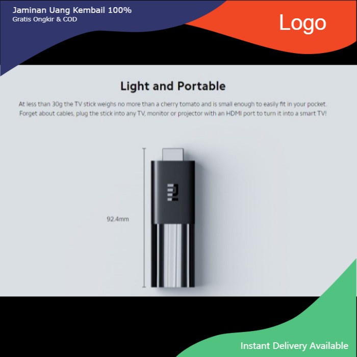 Jual Xiaomi Mi TV Stick Box Android Remote & HDMI Dongle Smart TV Full ...