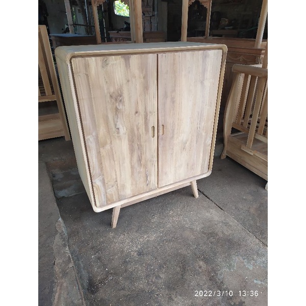 Jual lemari anak gantung kayu almari anak kayu non finishing cargo ...