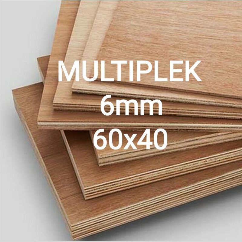 Jual Triplek / Multiplek 6mm (60x40)cm, plywood 6mm | Shopee Indonesia