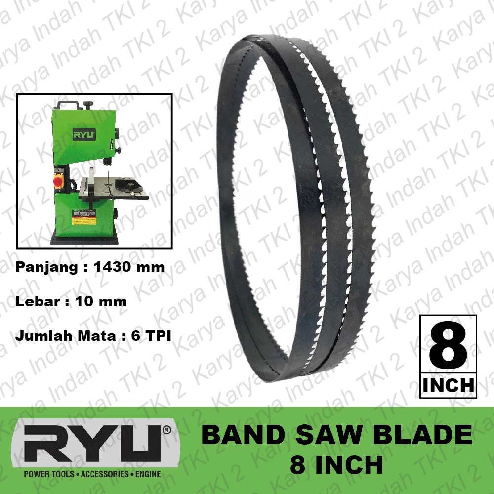 Jual Mata Gergaji Bandsaw RYU 8 Inch Lebar 10 mm Band Saw Blade 8Inch ...