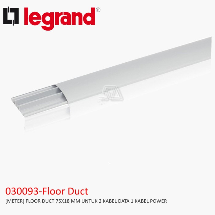 Jual LEGRAND [METER] FLOOR DUCT 75X18 MM UNTUK 2 KABEL DATA 1 KABEL ...