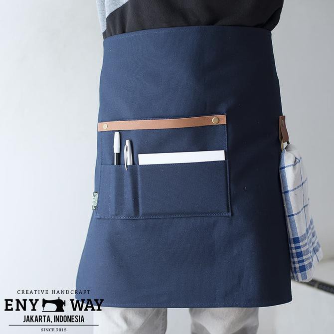 Jual Half Apron Canvas and Synthetic Leather (Celemek Pinggang), Blue ...