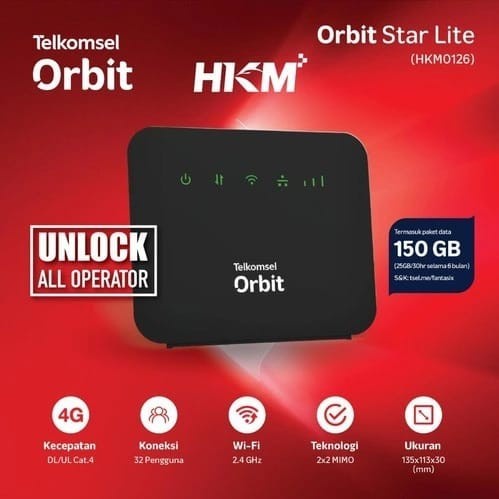 Jual ORBIT Modem Wifi Home Router 4G Telkomsel Orbit Star Lite UNLOCK ...