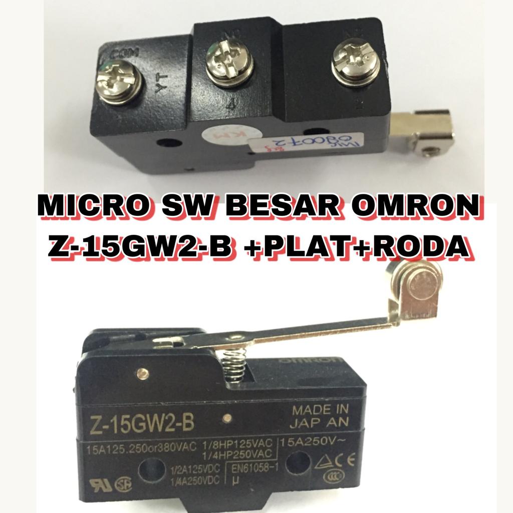 Jual MICRO SWITCH BESAR OMRON Z-15GW2-B +PLAT+RODA | Shopee Indonesia