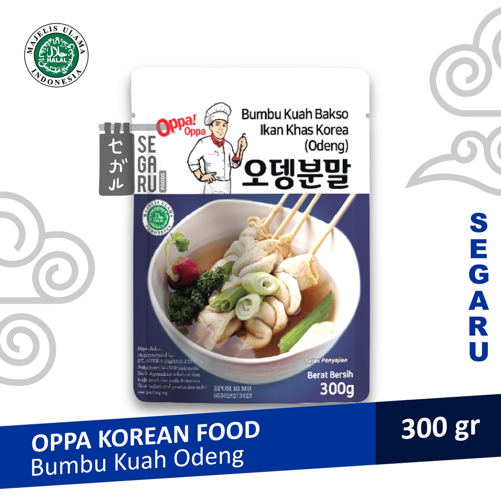 Jual Bumbu Kuah Soup Oden Odeng Eomuk Korean Fish Cake OPPA Halal 300gr ...
