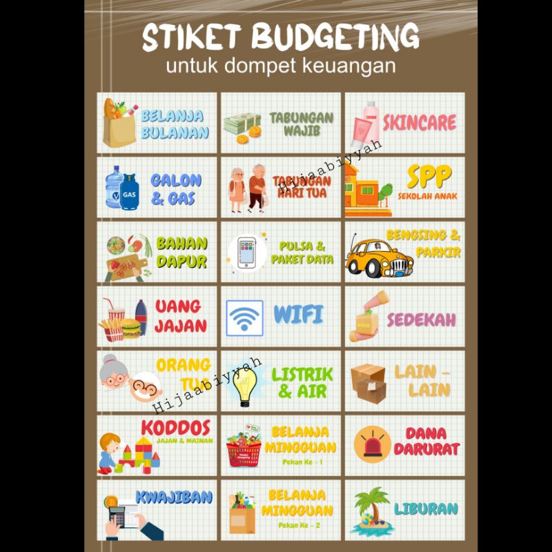 Jual Stiker Budgeting Dompet Keuangan Organizer Bulanan | Shopee Indonesia