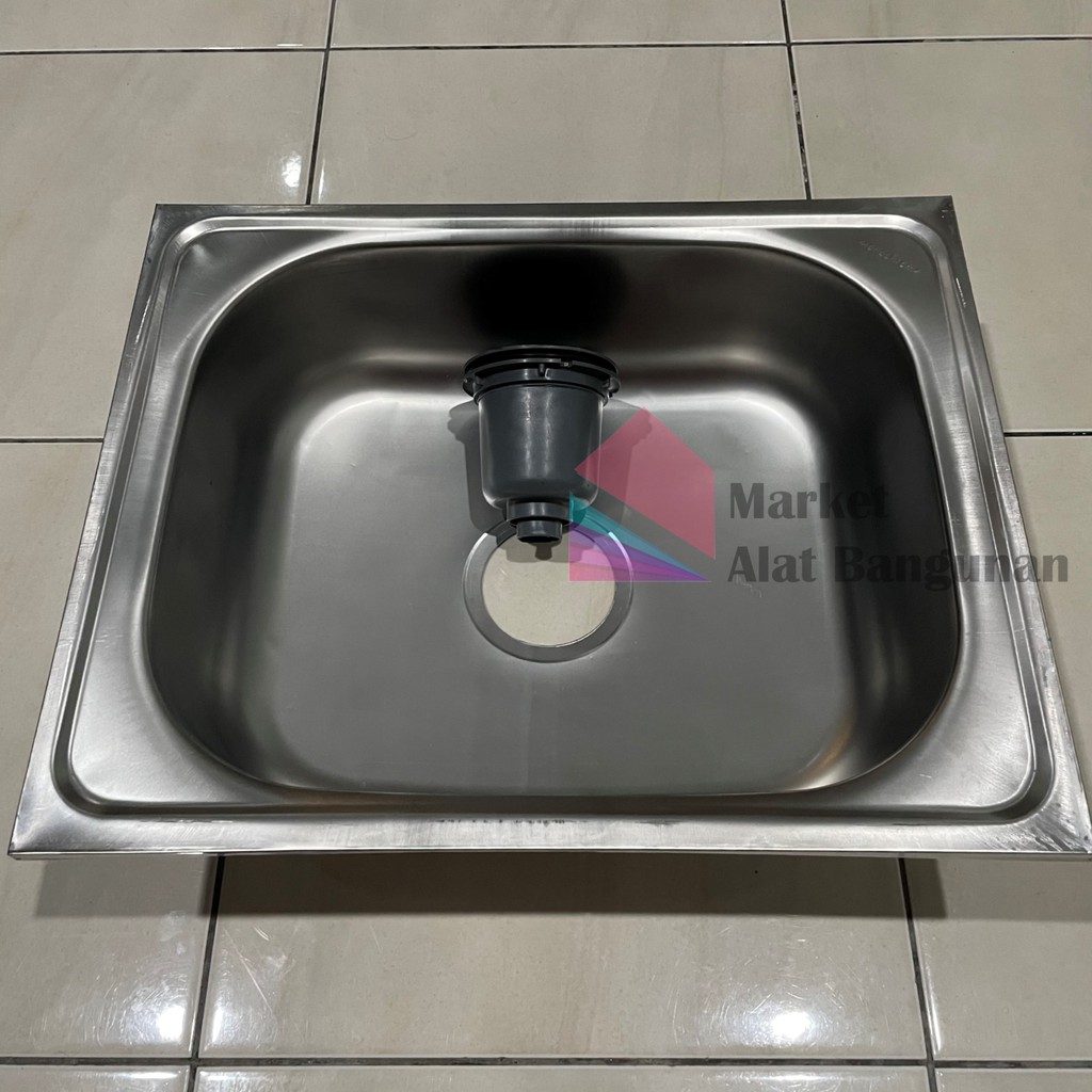 Jual Bak Cuci Piring Stainless 50 cm + Saringan Afur / Bak Cuci Tangan ...