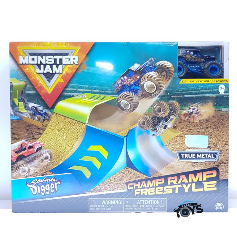 Jual Monster Jam Champ Ramp Freestyle Playset with Exclusive 1:64 Truck ...