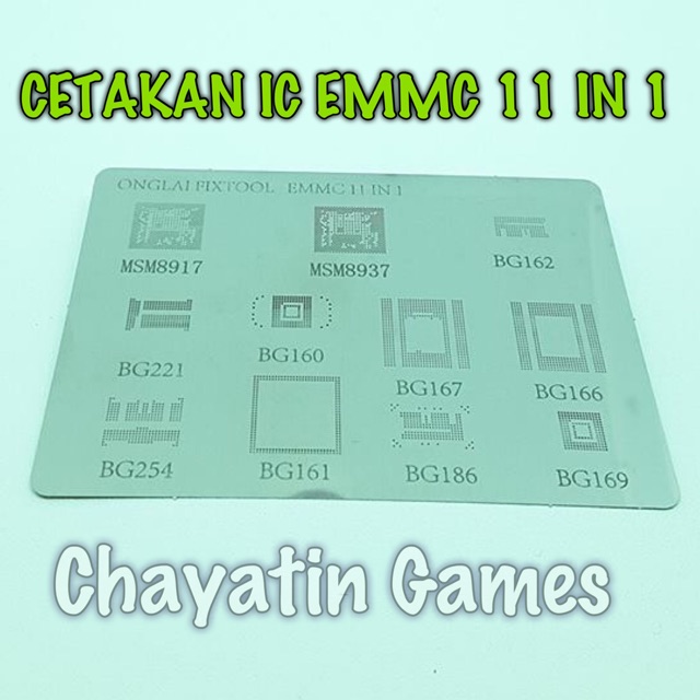 Jual Cetakan IC HP - Ponsel Type EMMC 11 in 1 - Plat Cetakan IC HP 11 ...