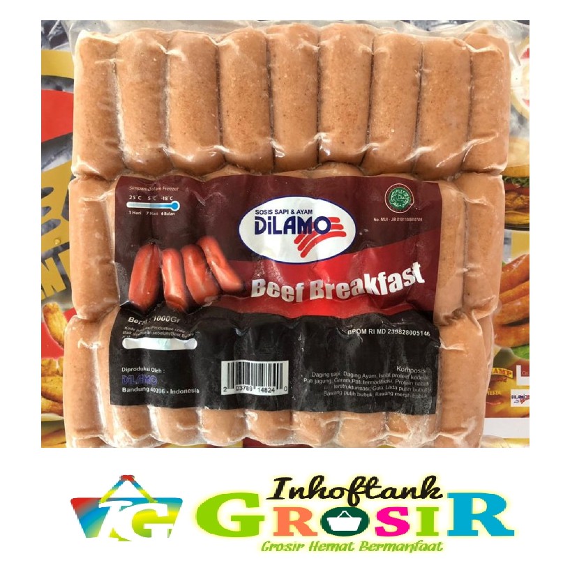 Jual Dilamo Sosis Beef Breakfast 1kg | Shopee Indonesia
