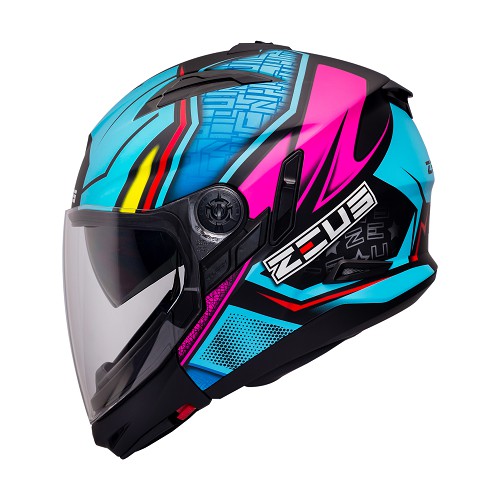 Jual ZEUS ZS 613C MBLK AJ11 BLUE MODULAR DOUBLE VISOR (WAJIB UPSIZE ...