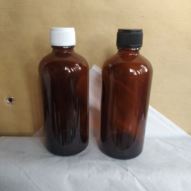 Jual Botol kaca amber 100ml tutup ulir | Shopee Indonesia