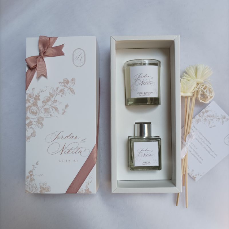 Jual Gift Set Reed Diffuser and Scented Candle | Hampers Box | Hampers ...