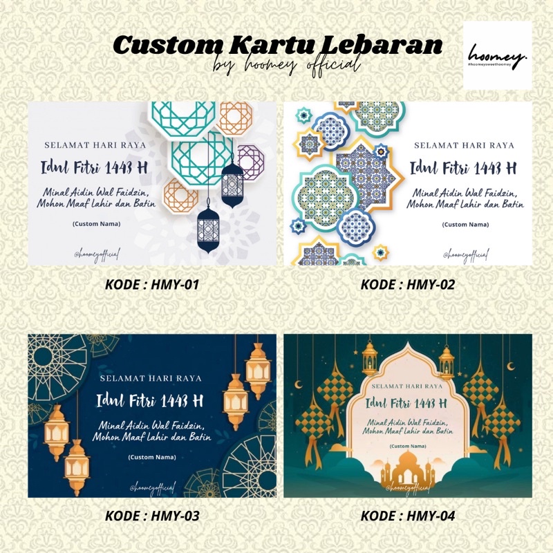 Jual HOOMEY - Kartu Ucapan Idul Fitri | Lebaran | Parcel | Hampers ...