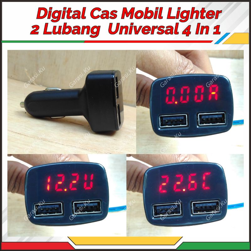 Jual CAS CHARGER HP COLOKAN LIGHTER/COLOKAN KOREK DI DASHBOARD DEPAN MOBIL MULTIFUNGSI 2 LUBANG ...