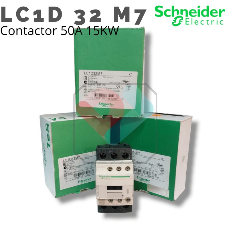 Jual Contactor / Kontaktor Schneider 3P 50A 220VAC LC1D32 / LC1D32M7 ORI | Shopee Indonesia
