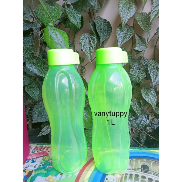 Jual botol minum botol eco tutup ulir/putar 1 liter Tupperware satuan ...