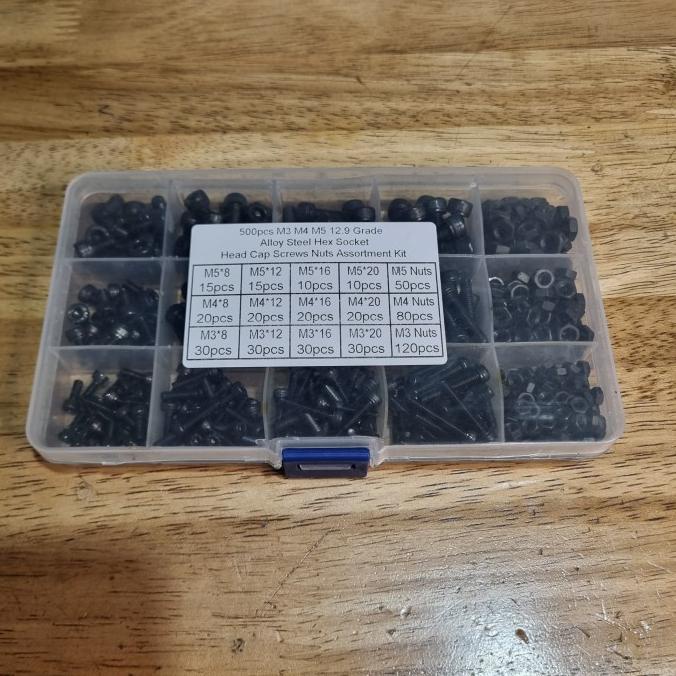 Jual Baud hexagon / L & Mur set M3/M4/M5 pack set 500 pcs | Shopee ...