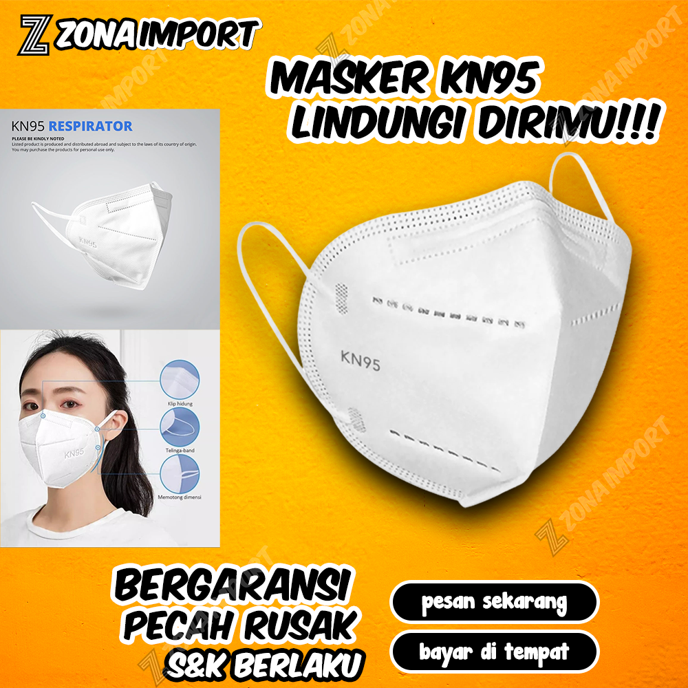 Jual Masker KN95 Putih Masker ASLI Masker KN 95 Masker KN95 5 Ply ...