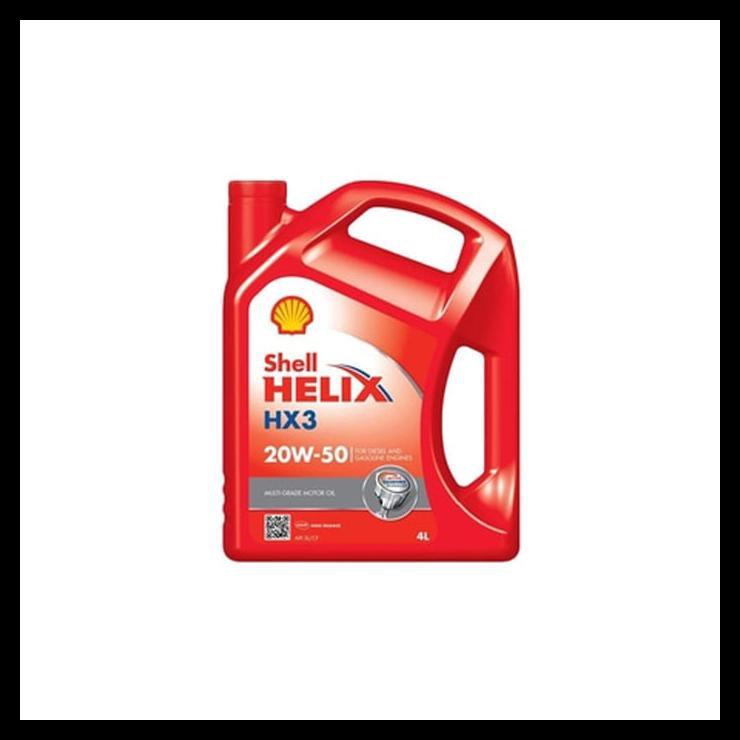 Jual Promo Oli Shell Helix Hx3 100% Asli Sae 20W-50 Api Sl 4 Liter Best ...