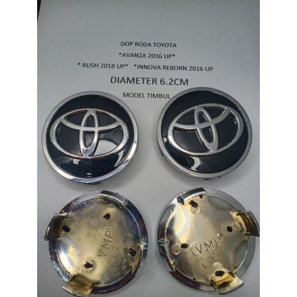 Jual dop roda tutup velg toyota innova reborn avanza rush hitam crom ...