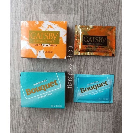 Jual GATSBY - MANDOM Perfume Tissue (1 pak isi 5 lbr) | Tissue Basah ...