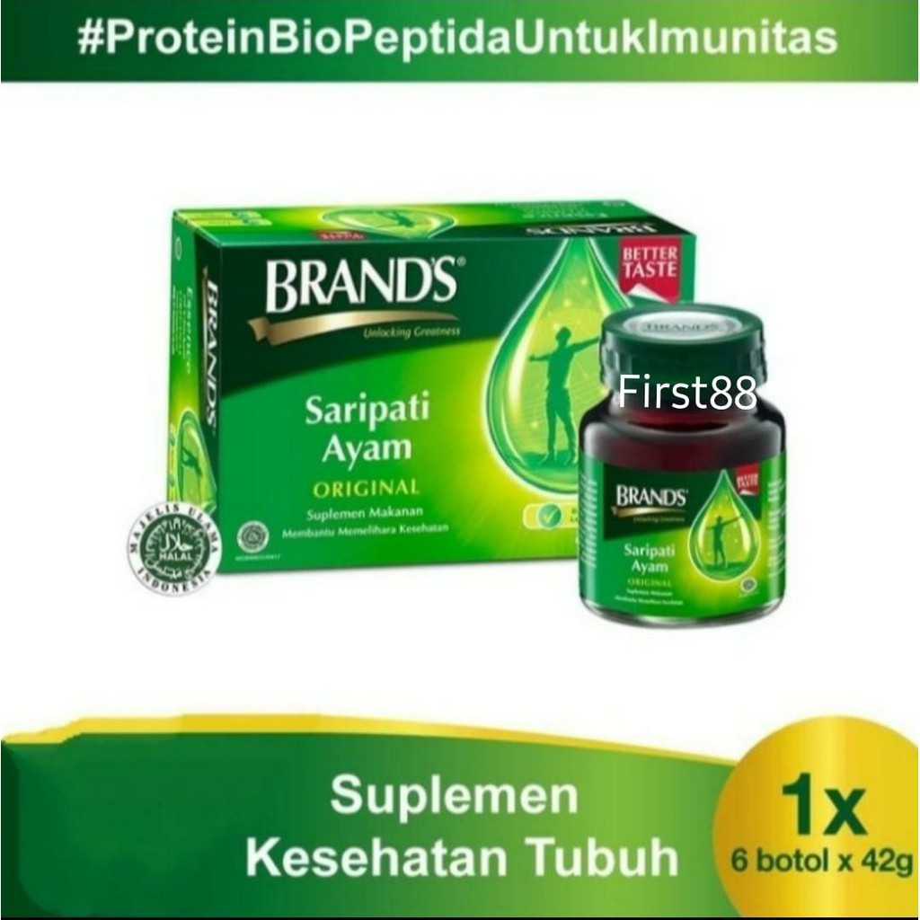 Jual BRAND'S Saripati Ayam ORIGINAL 42gram (1 box Isi 6 botol) | Shopee ...