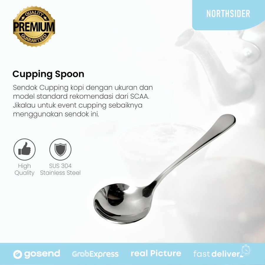 Jual Sendok cupping spoon SCAA standard stainless steel | Shopee Indonesia