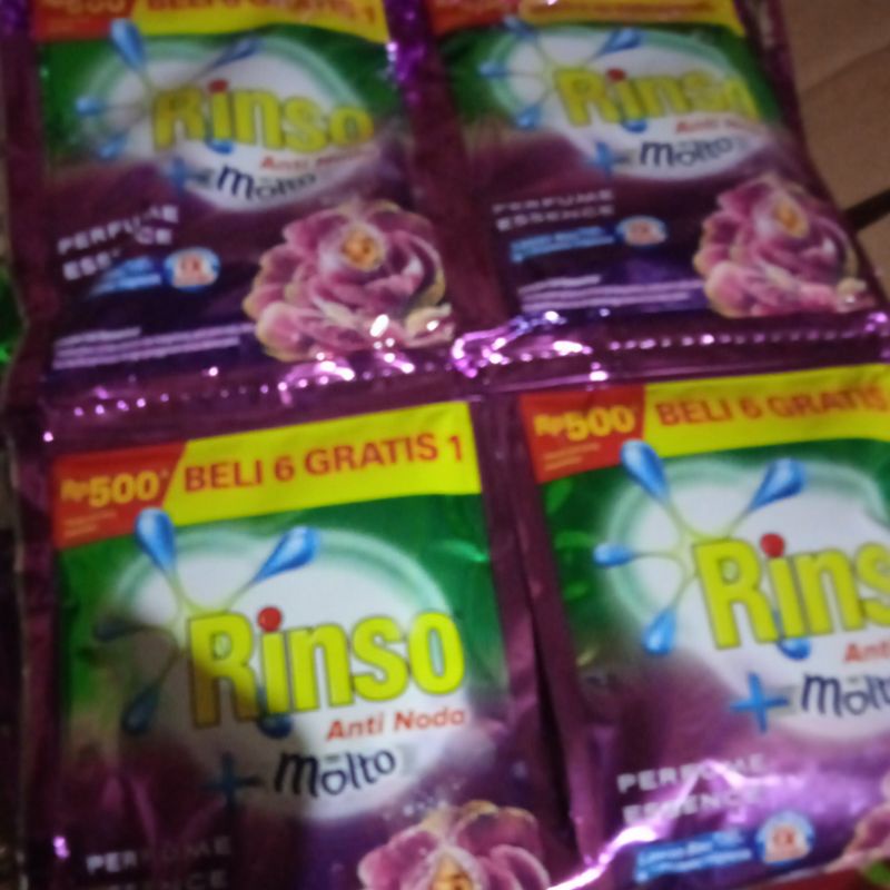Jual rinso 500 sachet kemasan baru 20mlx14 sachet promo | Shopee Indonesia