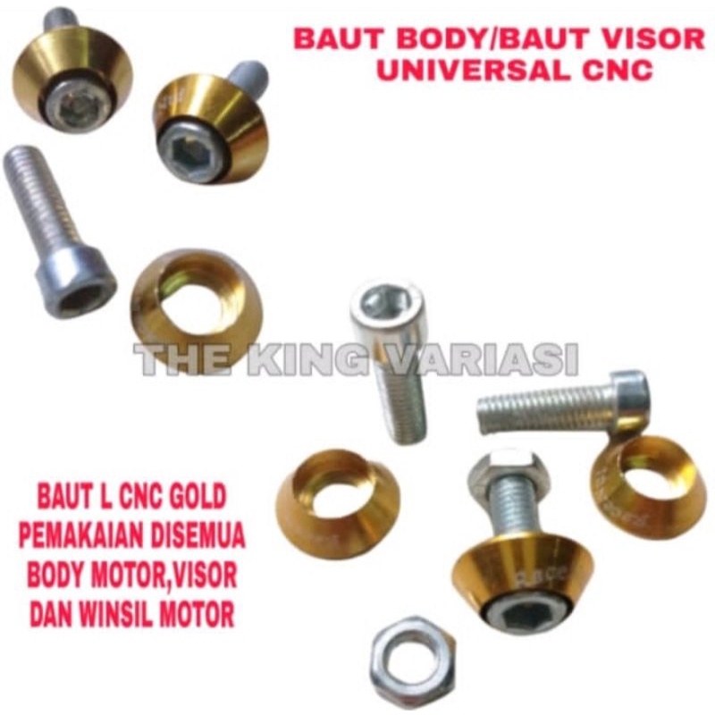 Jual Baud Body L Cnc Perbiji 1 Buah Baut Visor Baut L | Shopee Indonesia