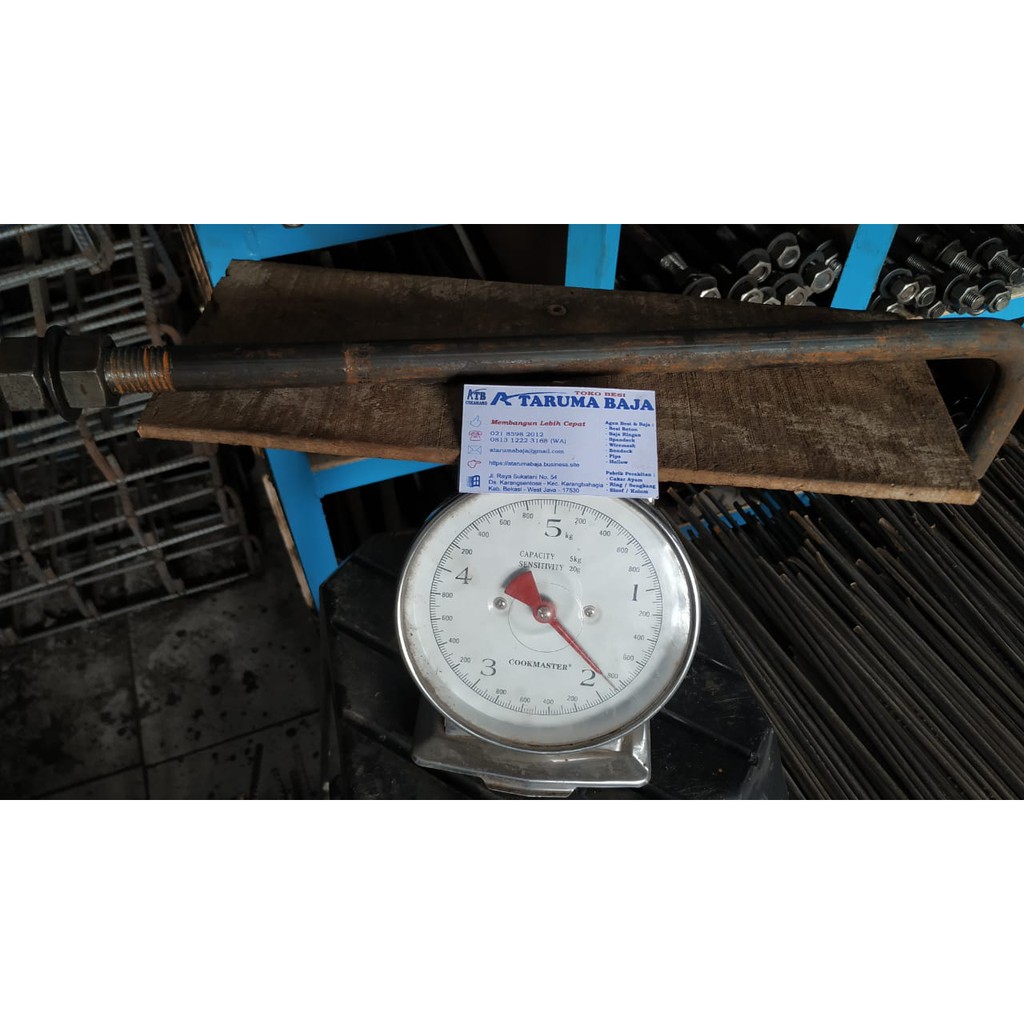 Jual Angkur Beton M22 x 600 mm - Angkur Besi 7/8" x 60 cm - Angkur L ...