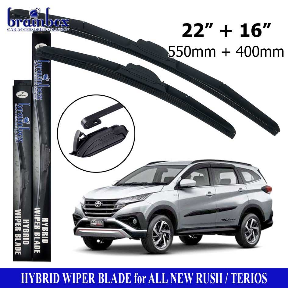 Jual HIGH QUALITY Hybrid Wiper Blade New Rush Terios Wiper Mobil Karet ...