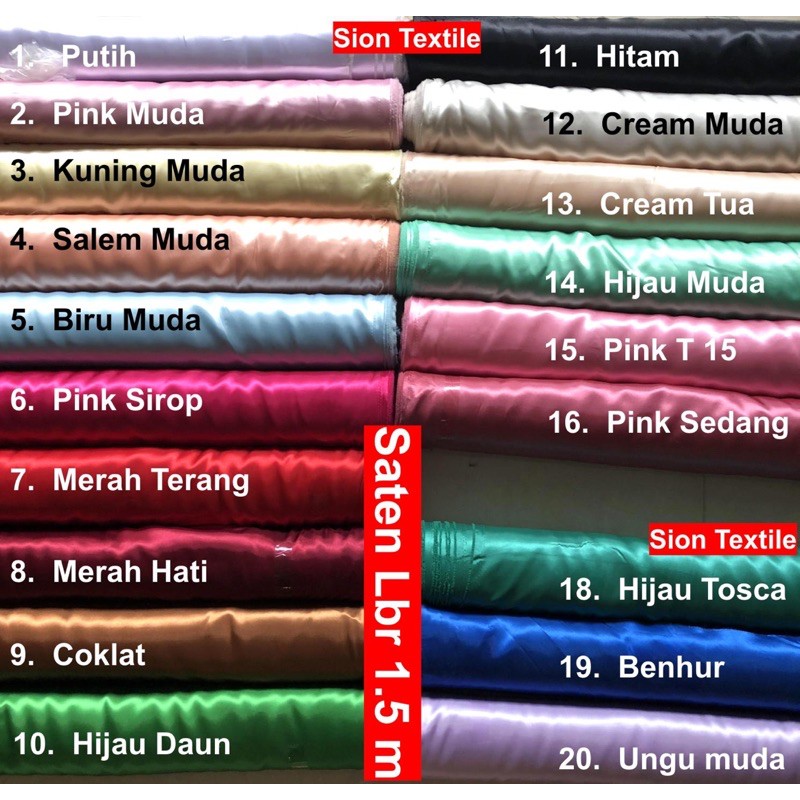 Jual SATEN SUPER | SATIN ENGLAND | SATEN TEBAL | [READY STOCK] | Shopee ...