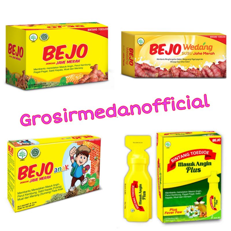 Jual BEJO JAHE MERAH - SUSU WEDANG JAHE - BEJO MASUK ANGIN PLUS - BEJO ...