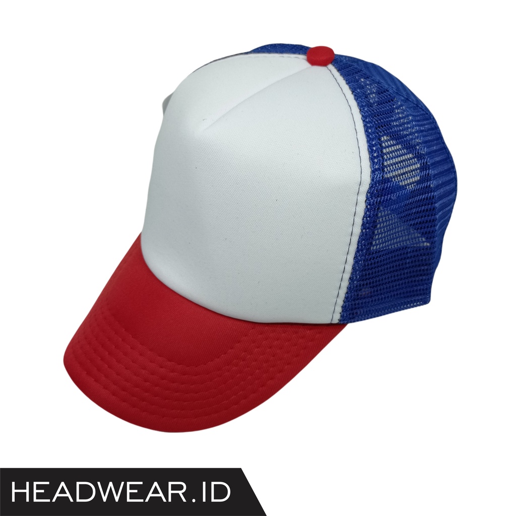 Jual Topi Jaring Trucker Merah-Putih-Biru Polos Dewasa Premium | Shopee ...