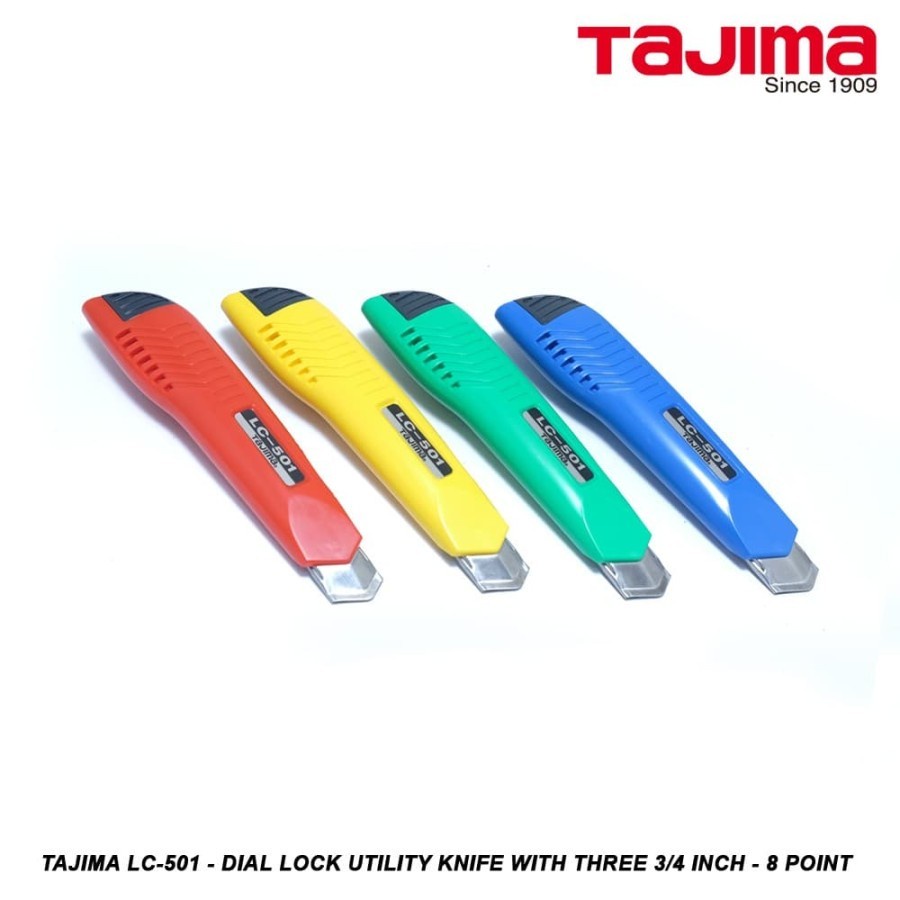 Jual Tajima LC-501 - Dial Lock Utility Knife with Three 3/4 Inch - 8 Point | Shopee Indonesia