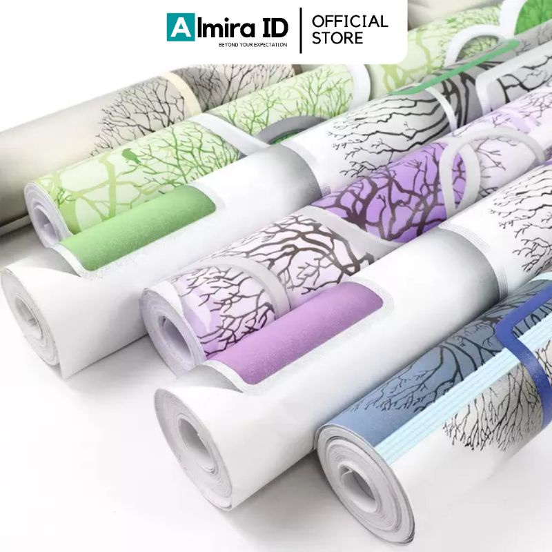 Jual Wallpaper Sticker 3D Kotak Square Ungu Biru Kuning Hijau Ijo ...