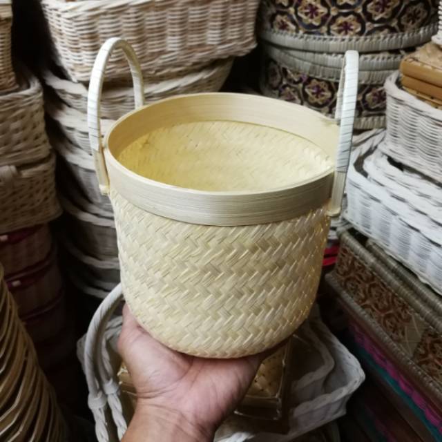 Jual cover pot bambu Tompo unik keranjang basket bambu | Shopee Indonesia