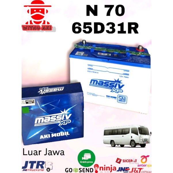 Jual Massiv xp aki accu mobil basah 65d31r n70 baterai battery | Shopee Indonesia