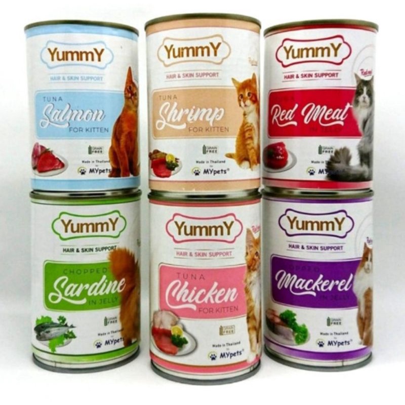 Jual Yummy Cat Kaleng Kitten Adult All Variant 400gr Kucing basah wet ...