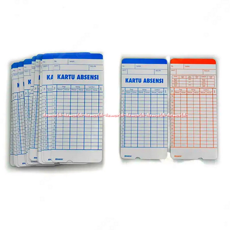 Jual Krisbow Kertas Kartu Absensi 100pcs Absen Card White Kartu ...