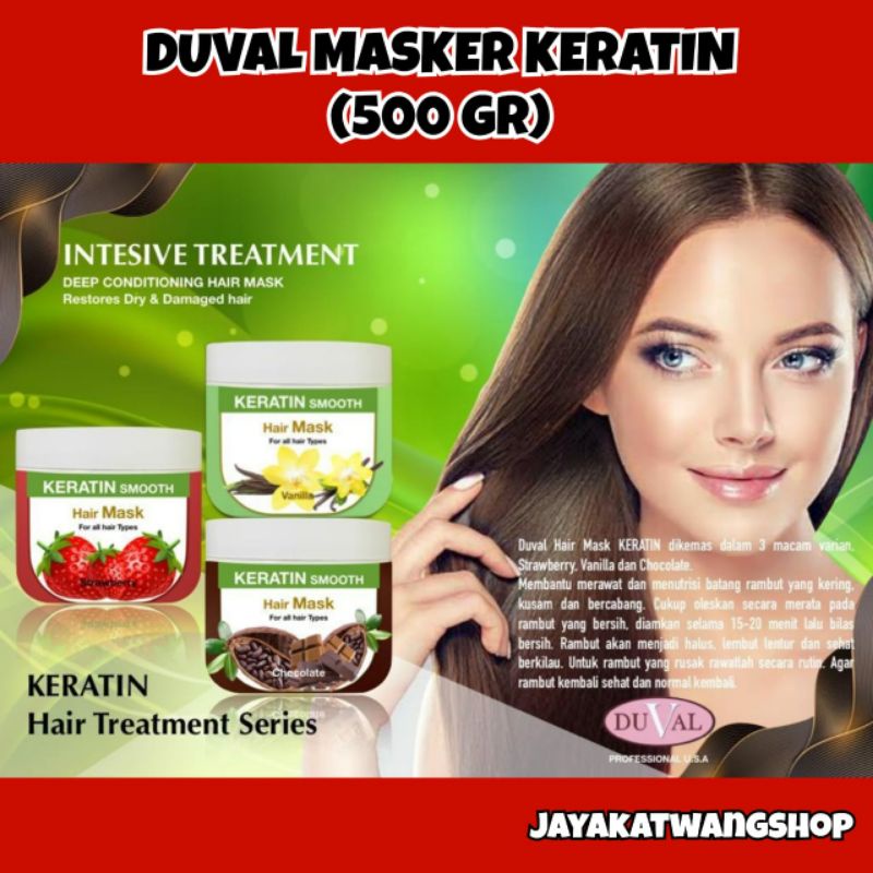 Jual DUVAL JEMPOL Masker Rambut KERATIN 500GR / Keratin Smooth Hair ...