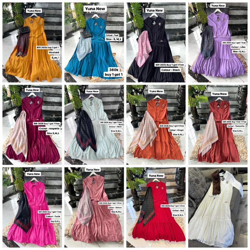 Jual YUNA DRESS ORI BY JOURNEY/BUY 1 GET 1/ COD | Shopee Indonesia