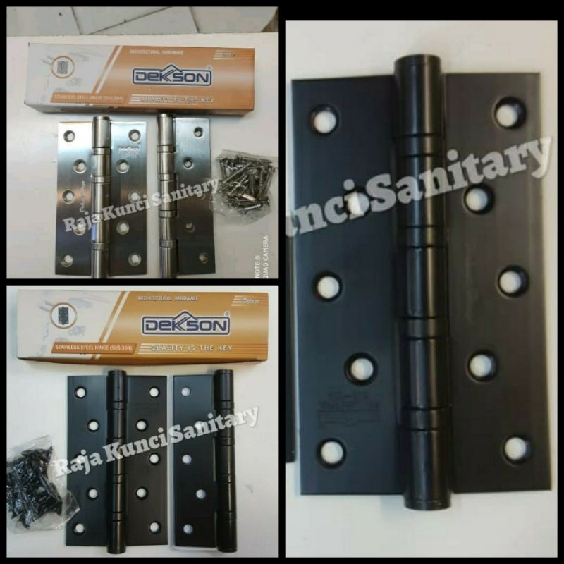 Jual Engsel Dekson Deluxe Hitam 5"X3"x3mmx4BB Stainless SUS 304 Hitam ...