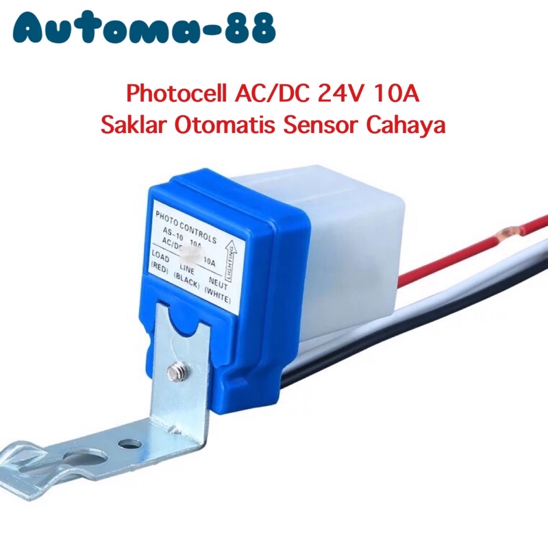 Jual Photocell AC DC 24V 24 Volt 3 kabel Saklar otomatis sensor cahaya ...