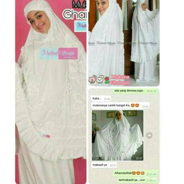 Jual mukena putih | mukena putih polos | Mukena dewasa| mukena satin ...