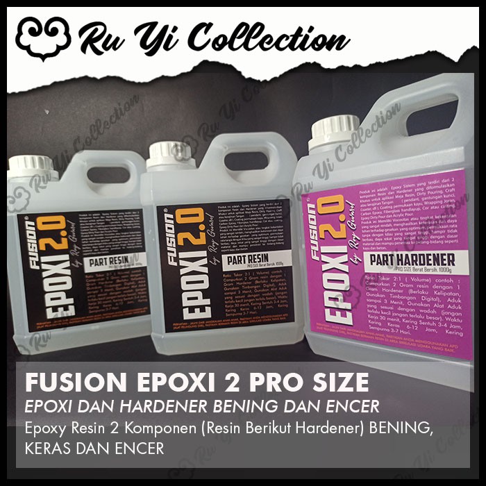 Jual FUSION EPOXY 2.0 PROSIZE 3 KG / EPOXY EPOXI RESIN BENING ENCER ...